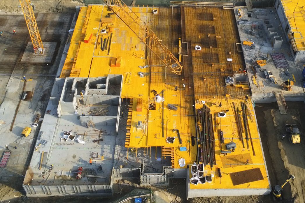 Flex slab formwork - H20 beams, formwork panels & floor props - RINGER