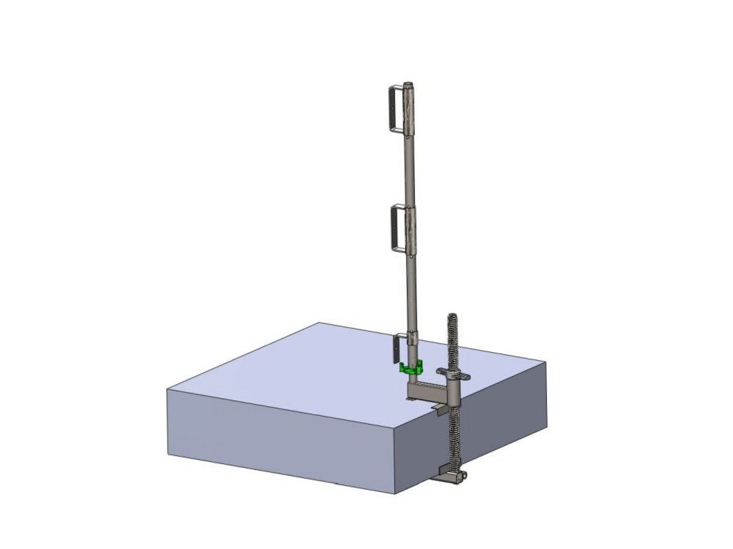 Guardrail with UNI clamp for fall protection - RINGER